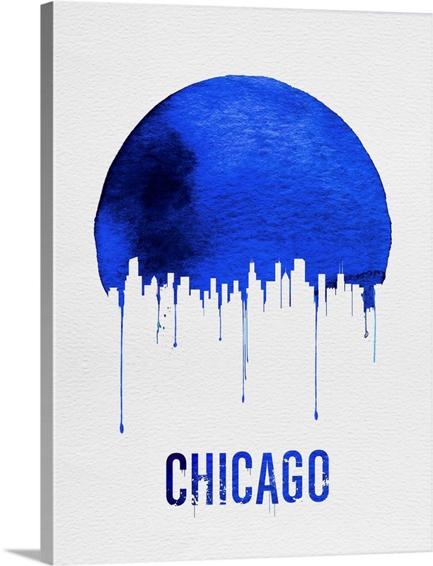 Chicago Skyline Blue | Great Big Canvas