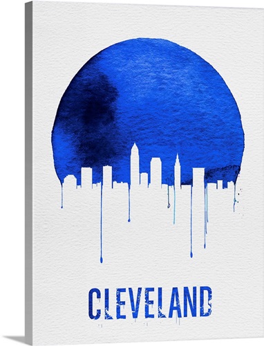 Cleveland Skyline Blue | Great Big Canvas