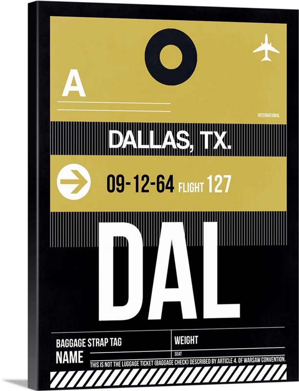 DAL Dallas Luggage Tag II | Great Big Canvas