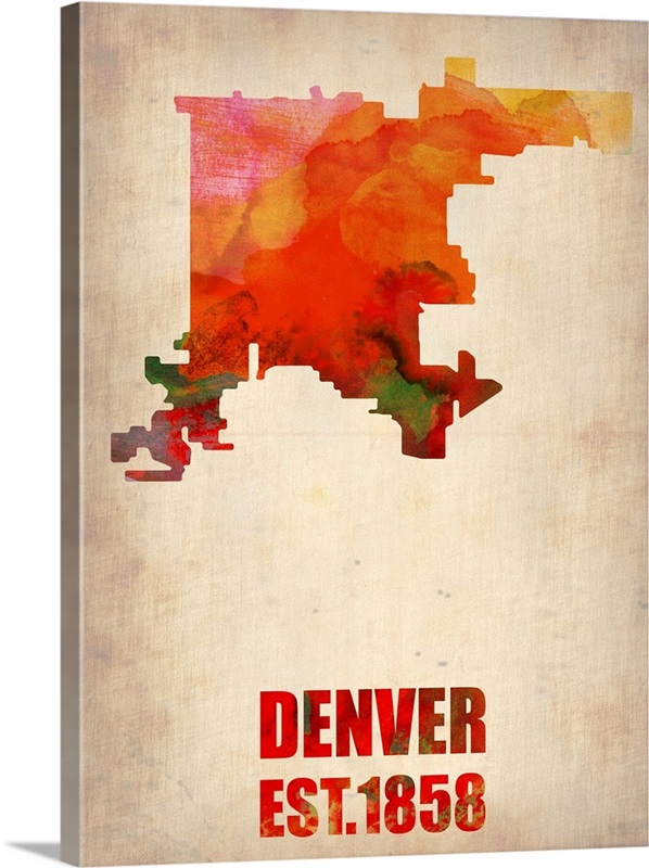 Denver Watercolor Map | Great Big Canvas
