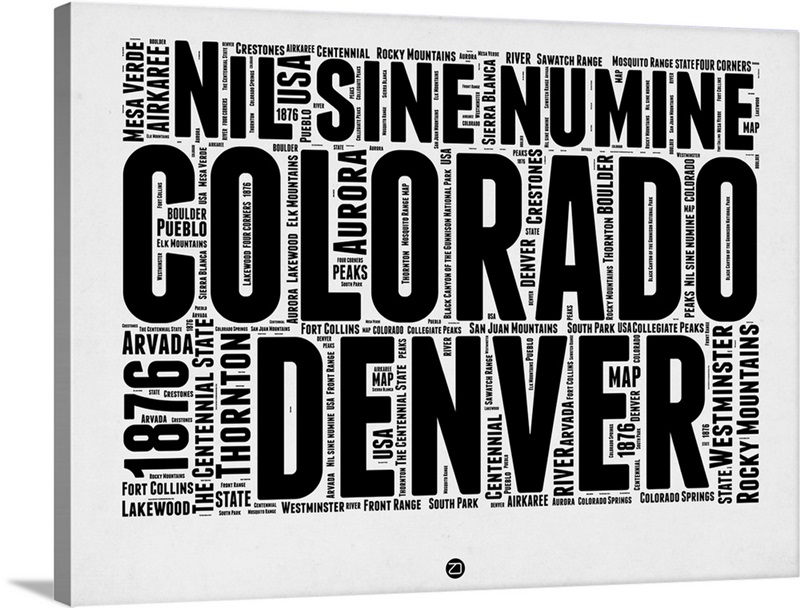 Denver Word Cloud II | Great Big Canvas