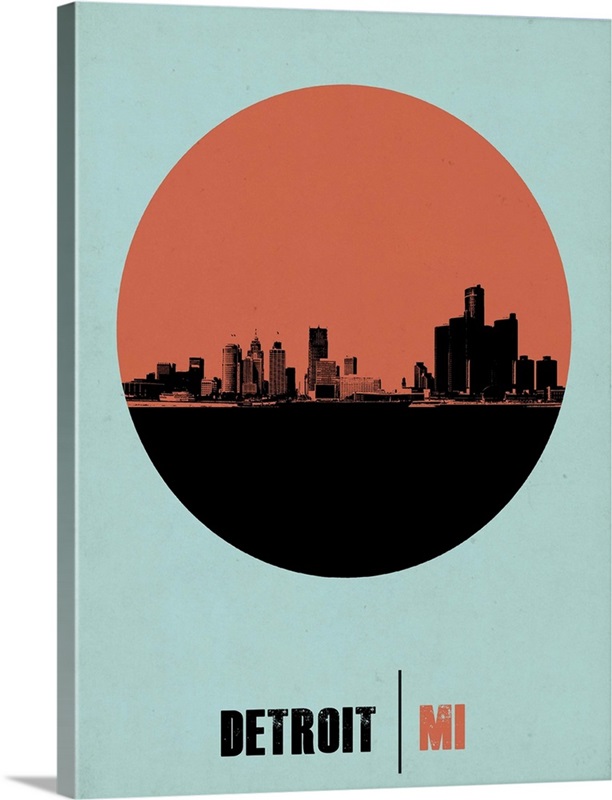 Detroit Circle Poster II | Great Big Canvas