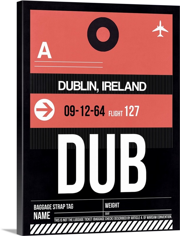 DUB Dublin Luggage Tag II | Great Big Canvas