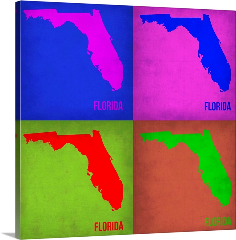 Florida Pop Art Map I | Great Big Canvas