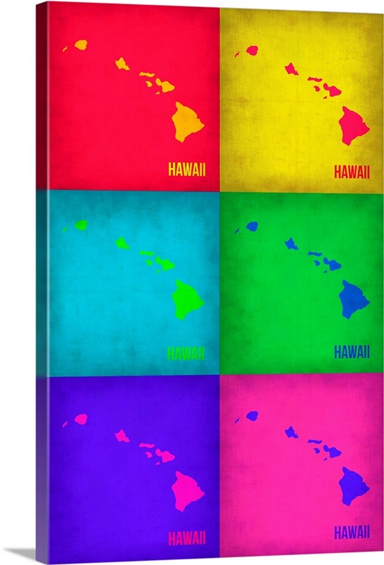 Hawaii Pop Art Map I | Great Big Canvas