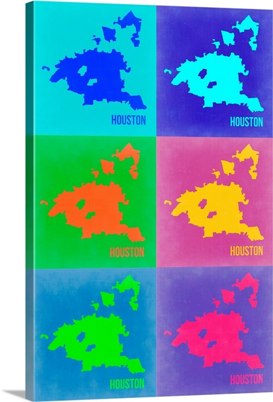 Houston Pop Art Map III | Great Big Canvas