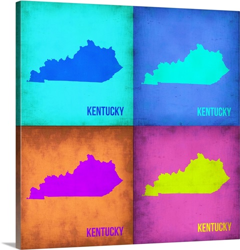 Kentucky Pop Art Map I | Great Big Canvas