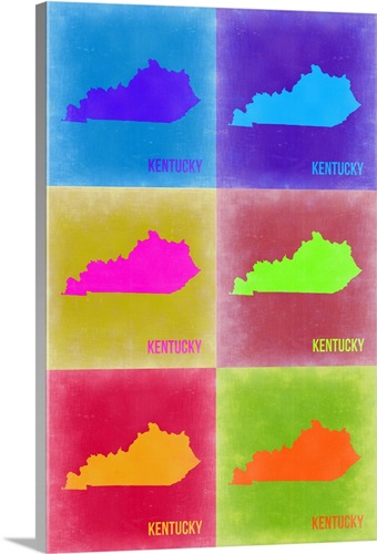 Kentucky Pop Art Map II | Great Big Canvas