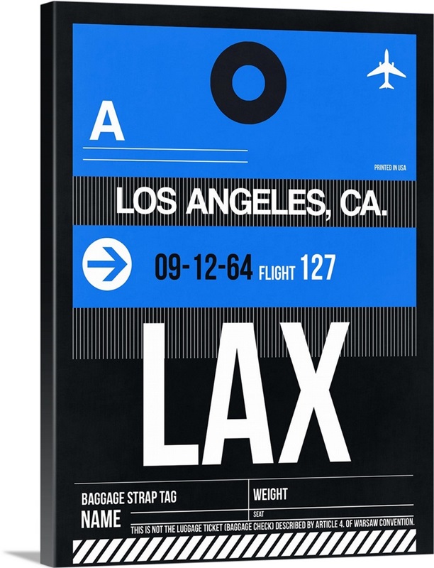 LAX Los Angeles Luggage Tag III | Great Big Canvas