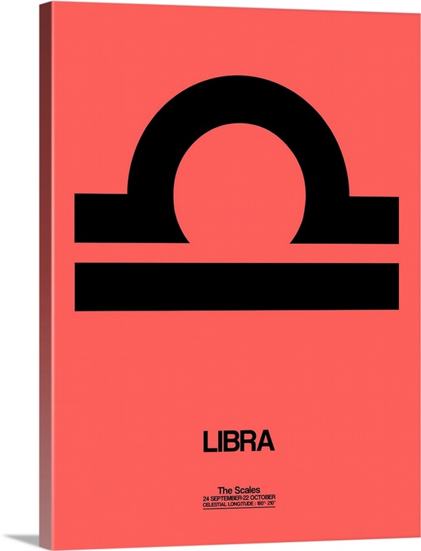 Libra Zodiac Sign Black | Great Big Canvas