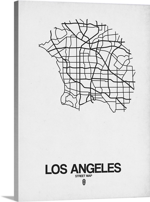 Los Angeles Street Map White | Great Big Canvas