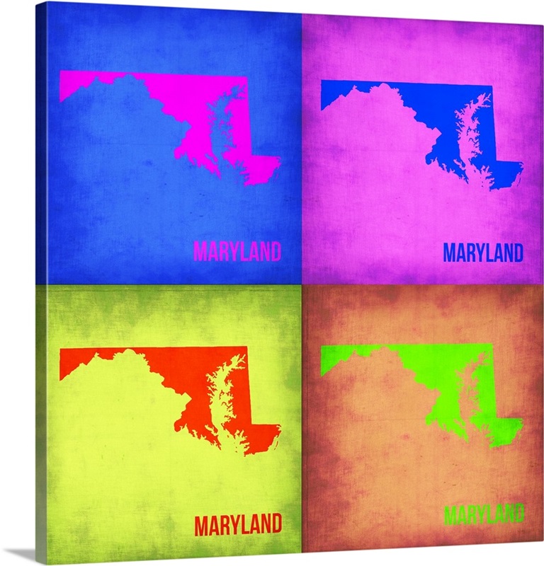 Maryland Pop Art Map I | Great Big Canvas