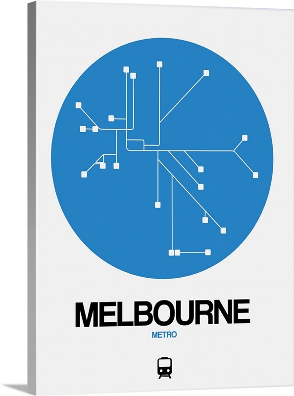Melbourne Blue Subway Map | Great Big Canvas
