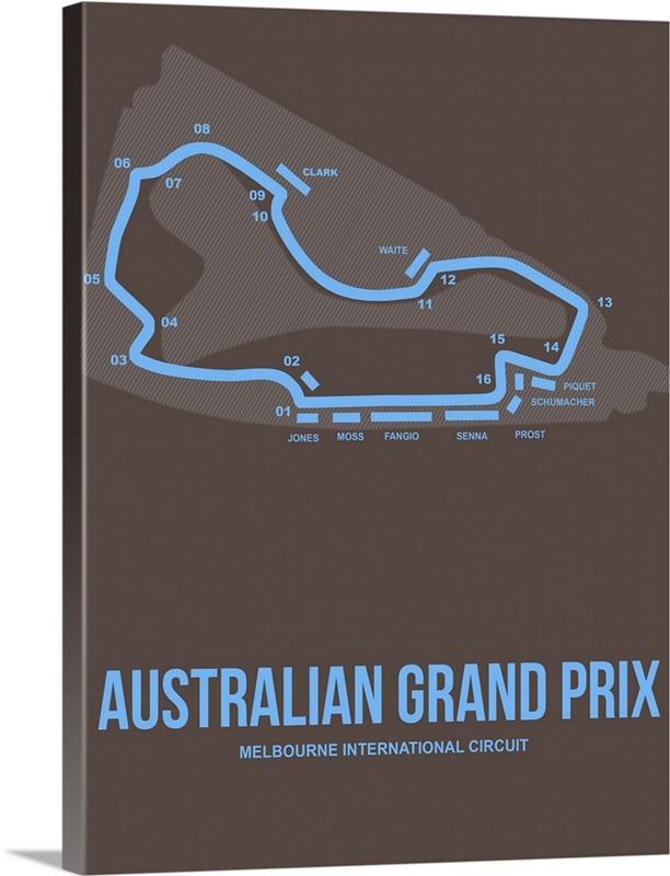 Minimalist Australian Grand Prix Poster II | Great Big Canvas