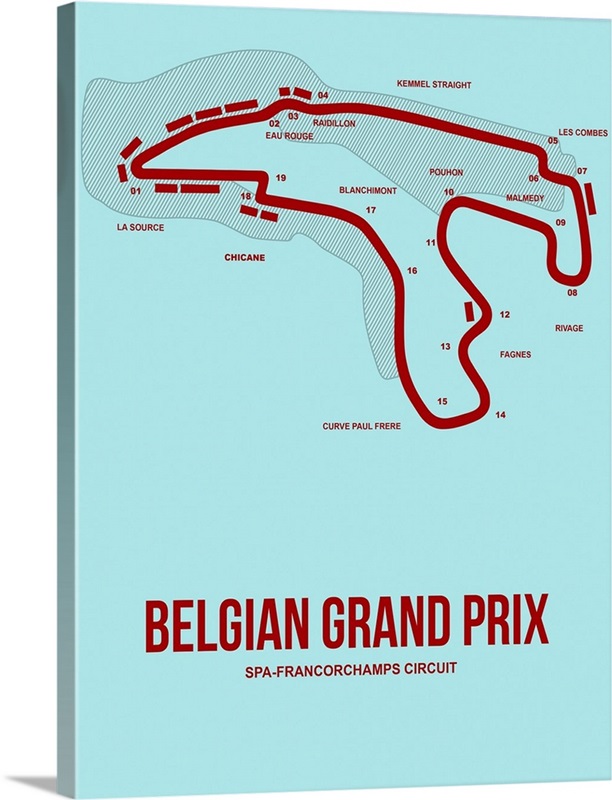 Minimalist Belgian Grand Prix Poster III | Great Big Canvas