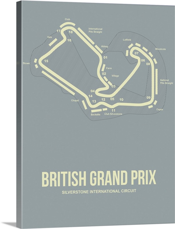Minimalist British Grand Prix Poster I | Great Big Canvas