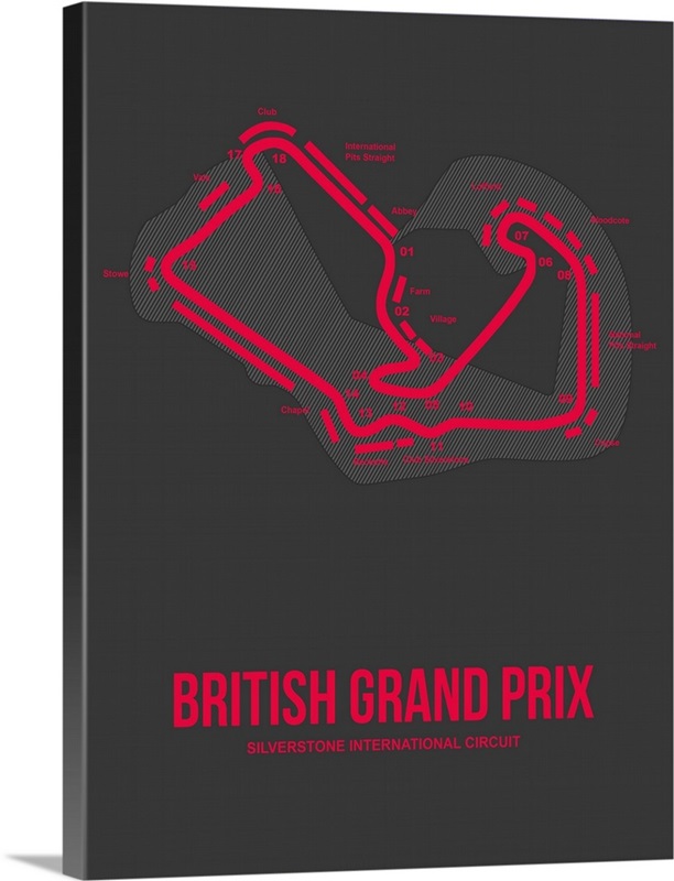 Minimalist British Grand Prix Poster II | Great Big Canvas