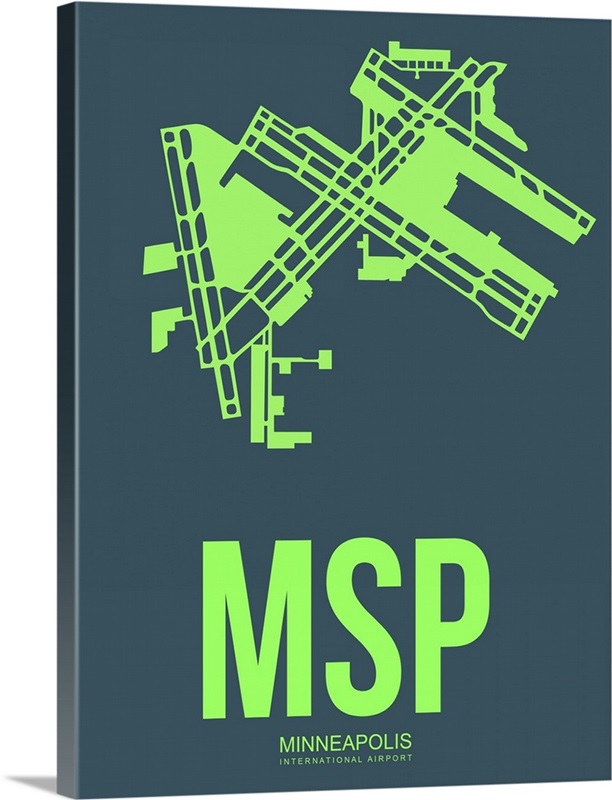 Minimalist MSP Minneapolis Poster II | Great Big Canvas
