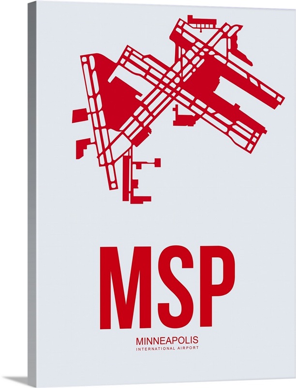 Minimalist MSP Minneapolis Poster III | Great Big Canvas