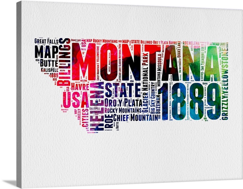 Montana Word Cloud II | Great Big Canvas