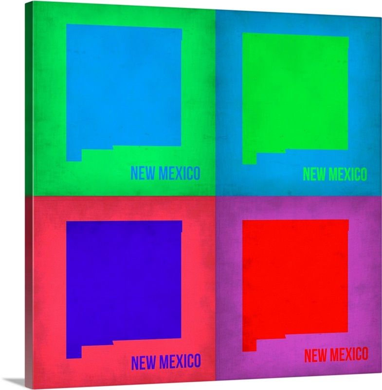 New Mexico Pop Art Map I | Great Big Canvas