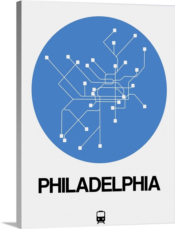 Philadelphia Blue Subway Map | Great Big Canvas