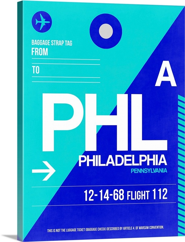 PHL Philadelphia Luggage Tag I | Great Big Canvas