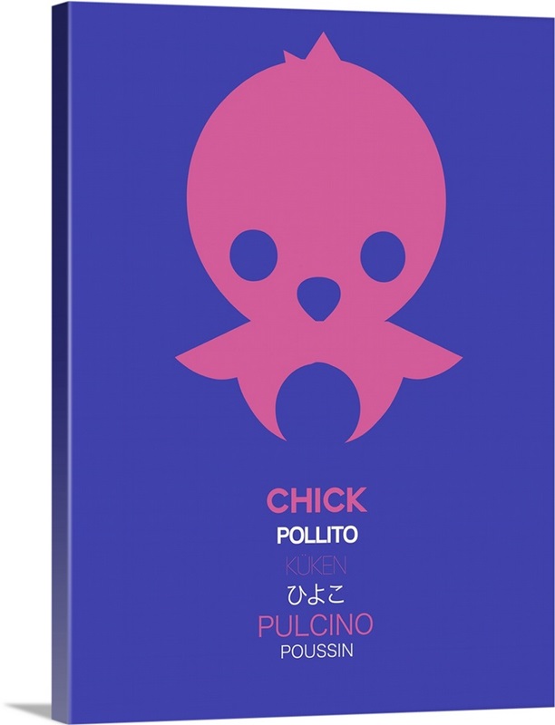 Pink Chick Multilingual Poster | Great Big Canvas