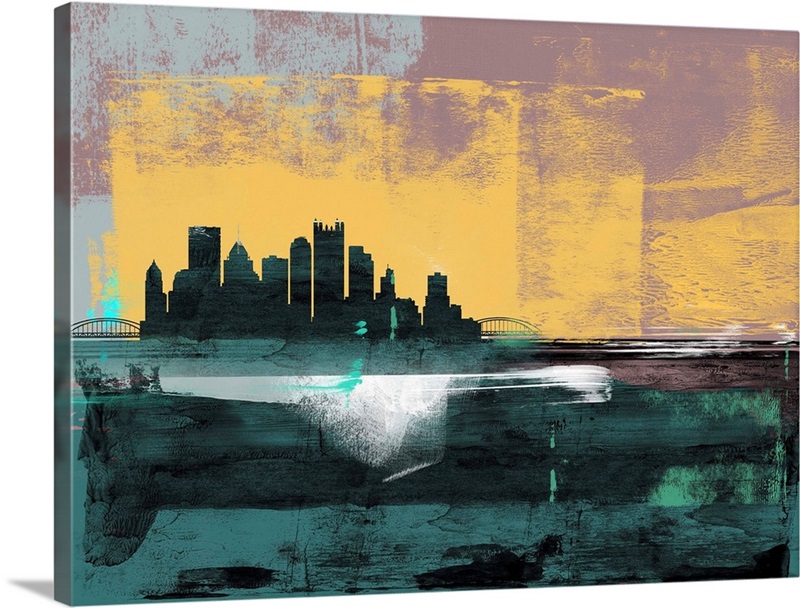 Pittsburgh Abstract Skyline I | Great Big Canvas