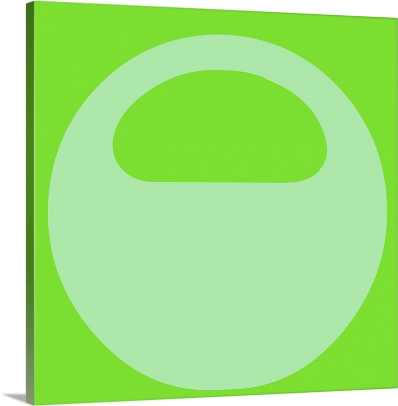 Retro 1960's Alphabet Letter - O - Green | Great Big Canvas