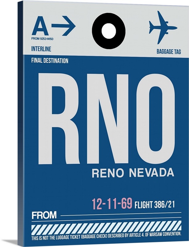 RNO Reno Luggage Tag II | Great Big Canvas