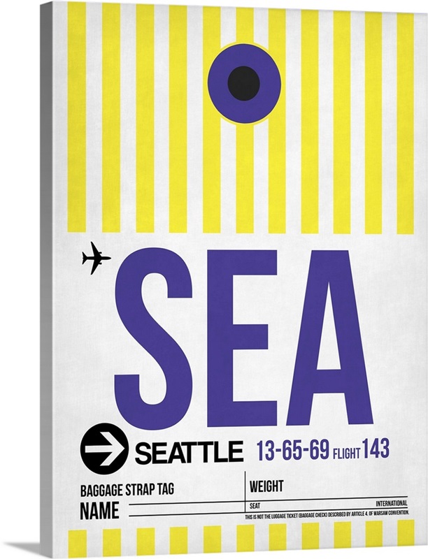 SEA Seattle Luggage Tag I | Great Big Canvas