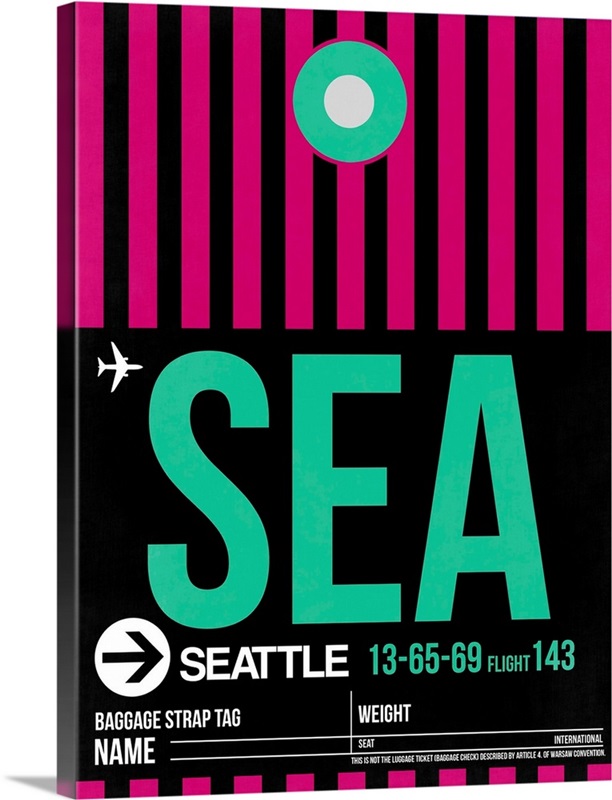 SEA Seattle Luggage Tag II | Great Big Canvas