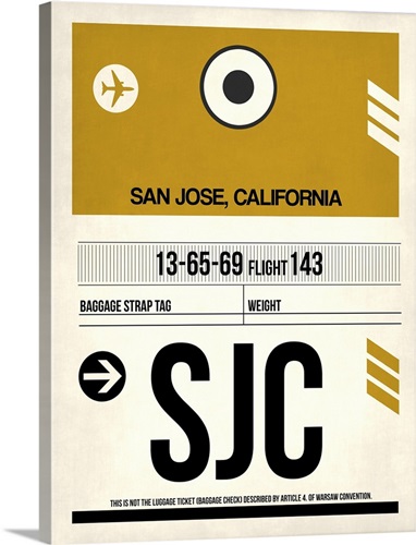 SJC San Jose Luggage Tag I | Great Big Canvas