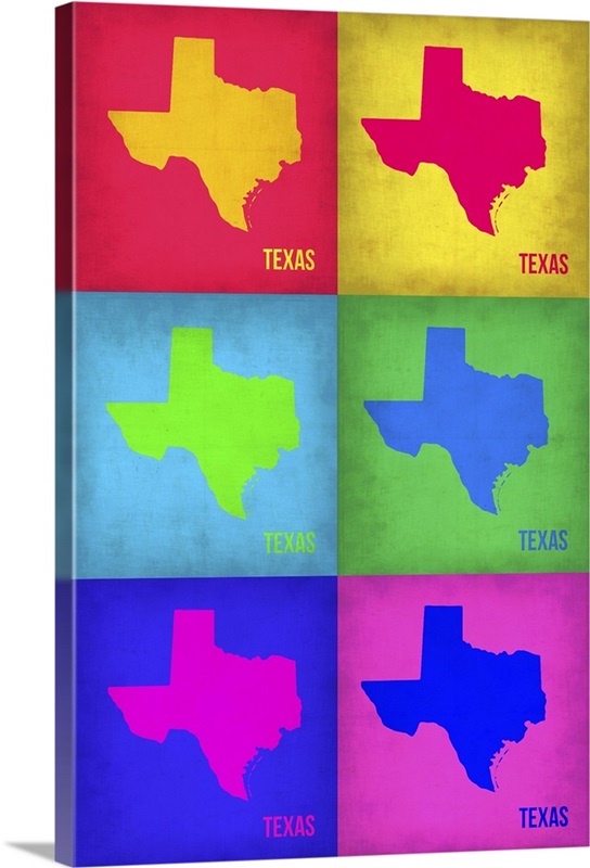 Texas Pop Art Map I | Great Big Canvas