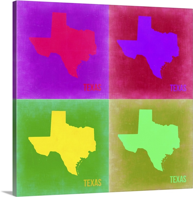 Texas Pop Art Map II | Great Big Canvas