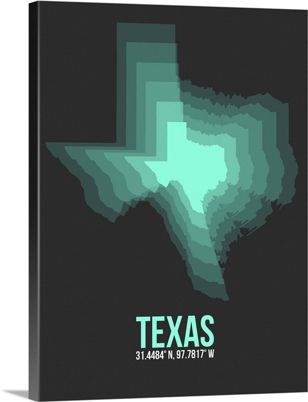 Texas Radiant Map VI | Great Big Canvas