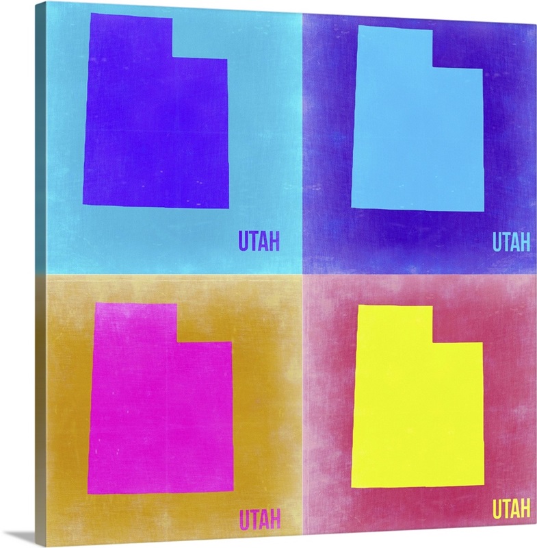 Utah Pop Art Map II | Great Big Canvas