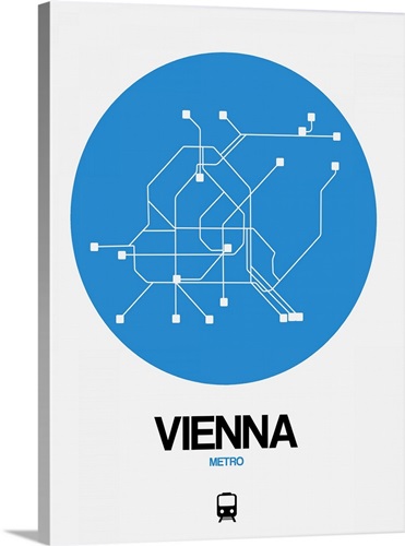 Vienna Blue Subway Map | Great Big Canvas