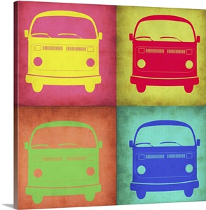 Vintage Bus Pop Art I Wall Art, Canvas Prints, Framed Prints, Wall ...