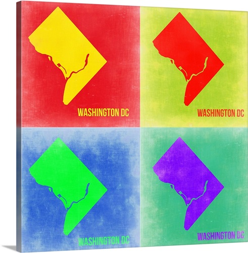 Washington DC Pop Art Map II | Great Big Canvas