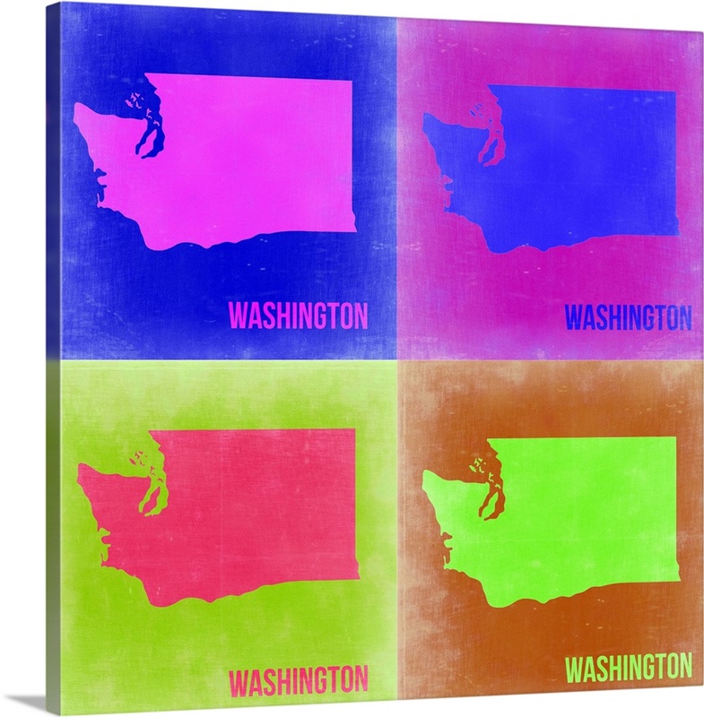 Washington Pop Art Map II | Great Big Canvas