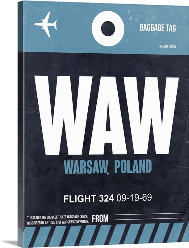 WAW Warsaw Luggage Tag II | Great Big Canvas