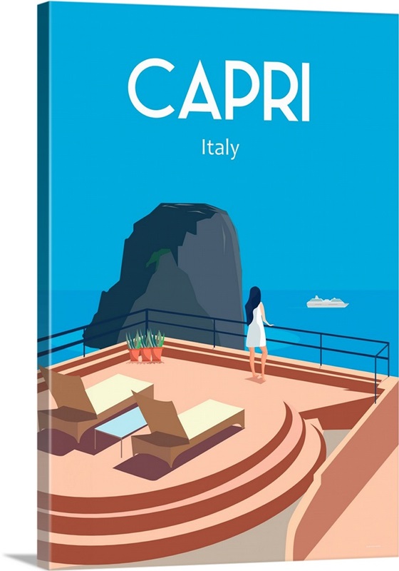 Capri Italy Travel Poster | Great Big Canvas