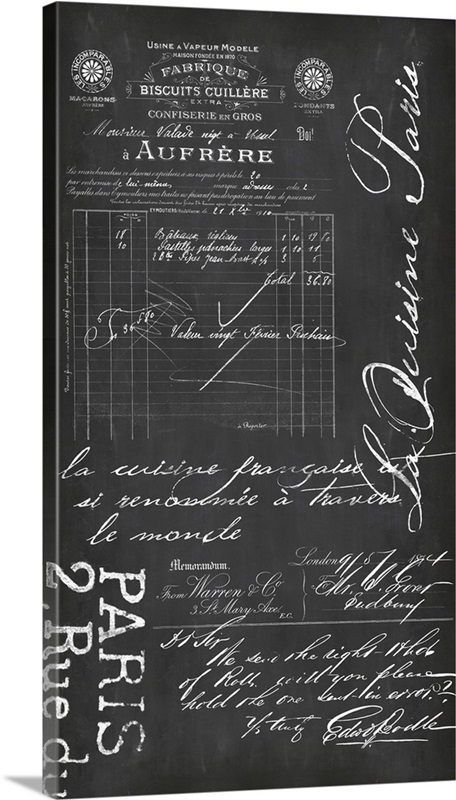 Chalkboard Nostalgic French II | Great Big Canvas