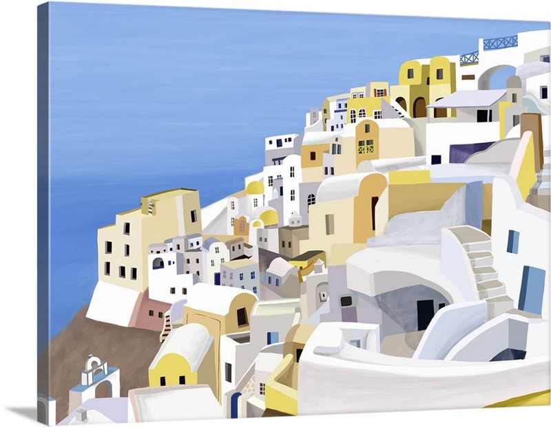 Greek Buildings II Wall Art, Canvas Prints, Framed Prints, Wall Peels ...