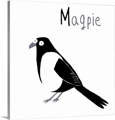 M for Magpie Wall Art, Canvas Prints, Framed Prints, Wall Peels | Great ...