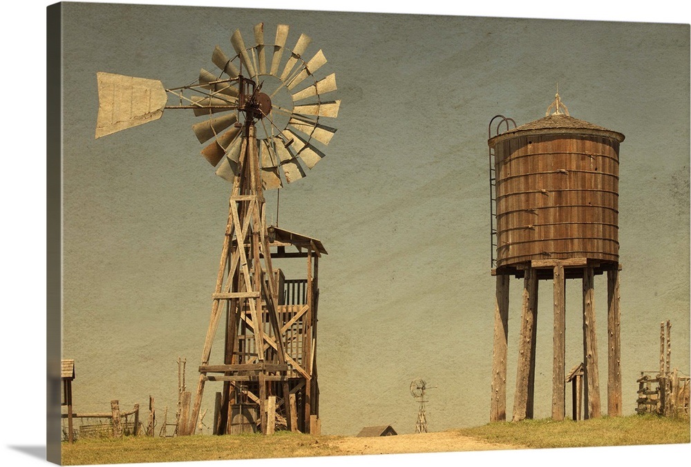 Old West Windmill Wall Art, Canvas Prints, Framed Prints, Wall Peels ...