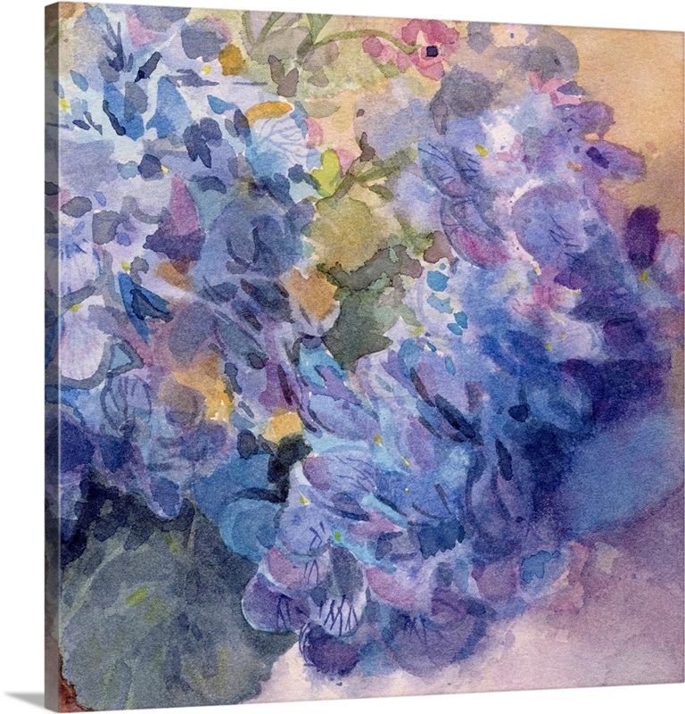 Periwinkle Bluish Hydrangeas II | Great Big Canvas