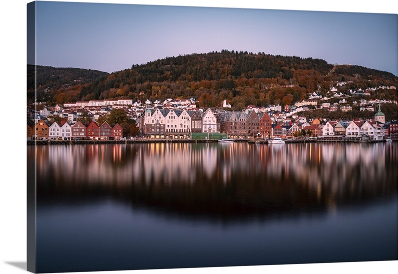 Bergen Harbor In Reflection | Great Big Canvas